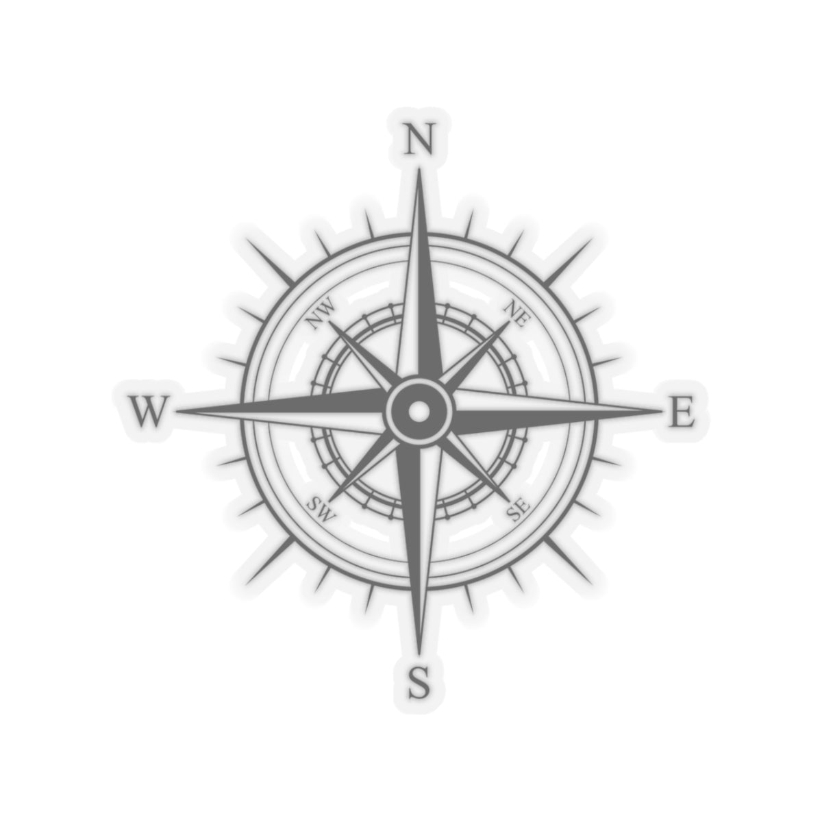 Sticker - compass – Danger Charters Island Store