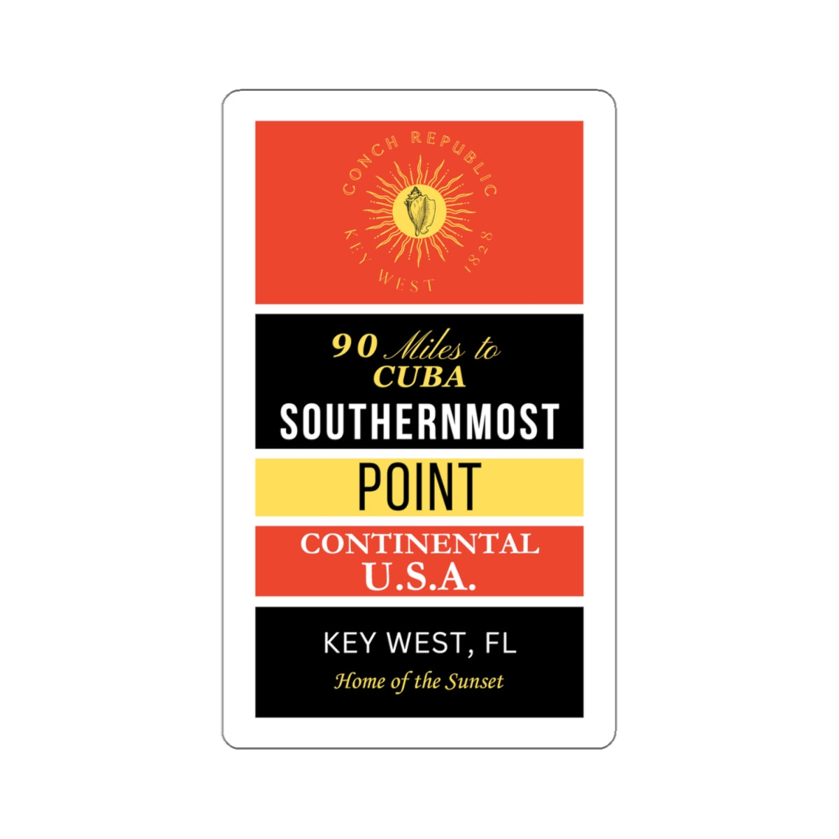 Sticker - Southernmost Point – Danger Charters Island Store