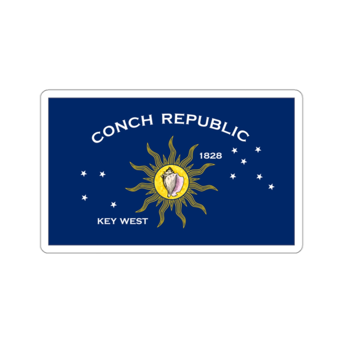 Sticker - Conch Republic Flag – Danger Charters Island Store
